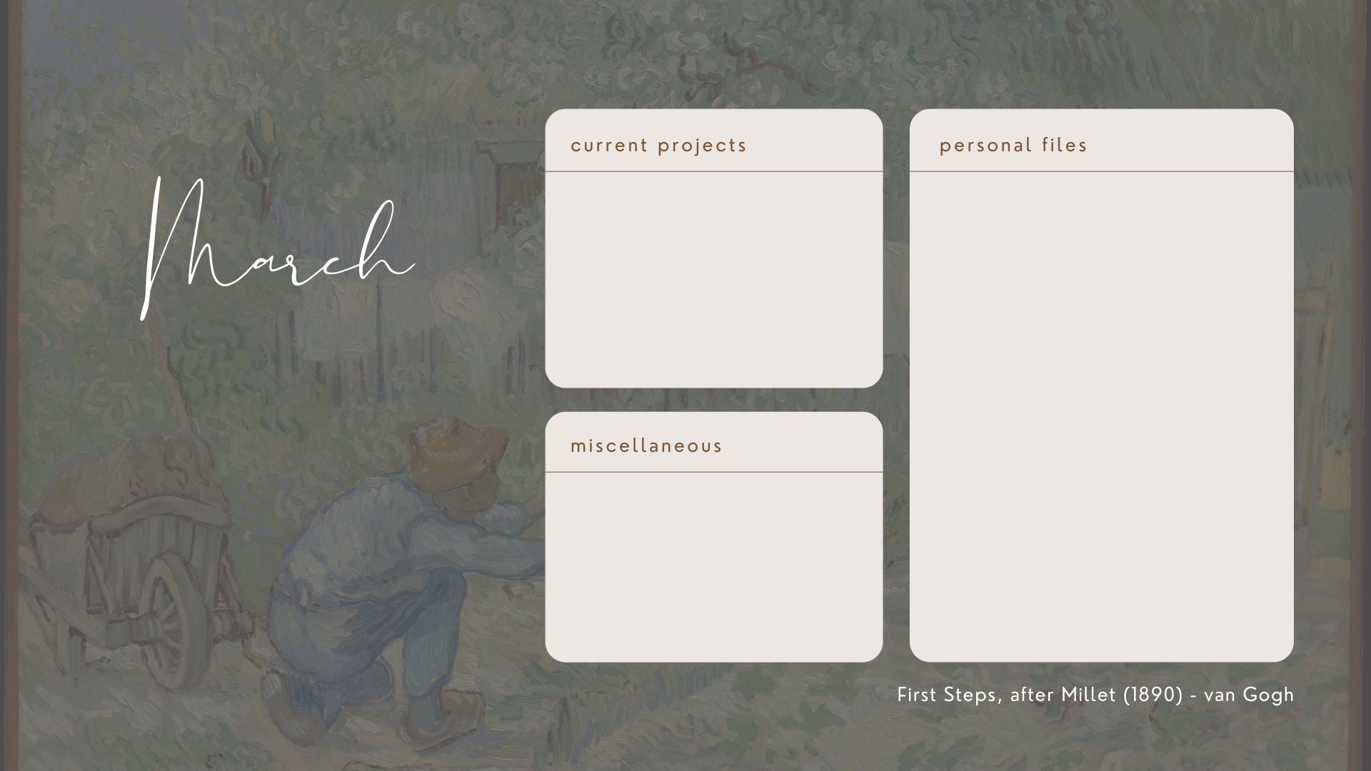 Classy Art Desktop Wallpaper Organizer | Vincent Van Gogh Artwork ...