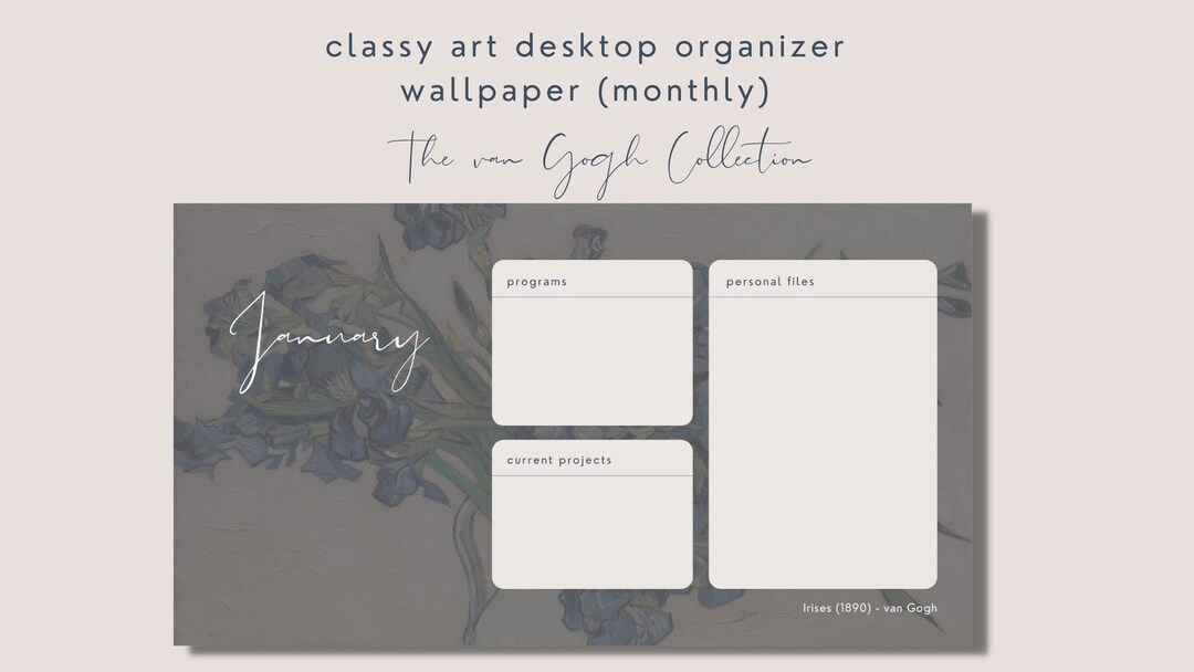 Classy Art Desktop Wallpaper Organizer | Vincent Van Gogh Artwork ...