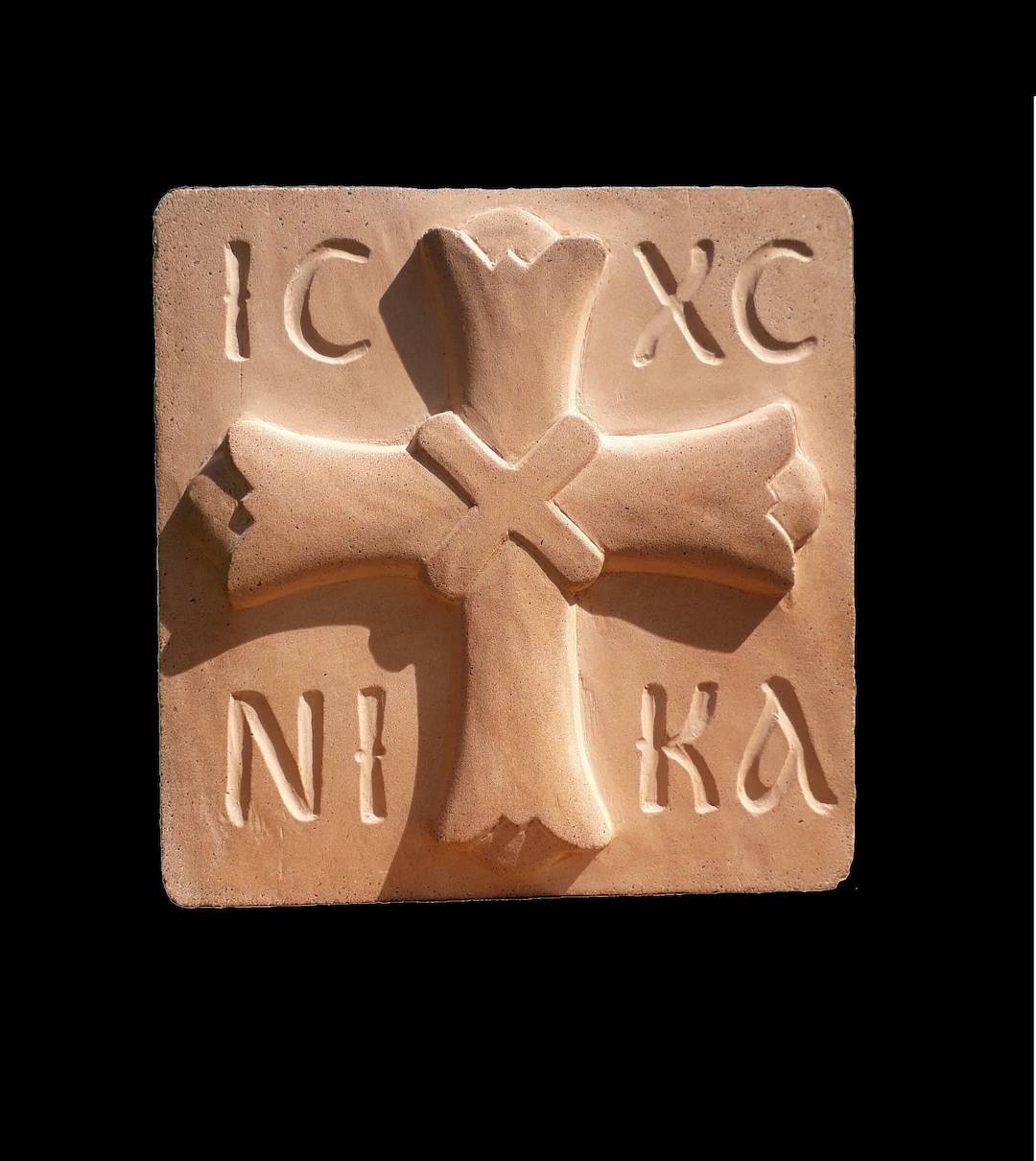 Byzantine Cross IC XC NIKA Stone Sculpture - Etsy