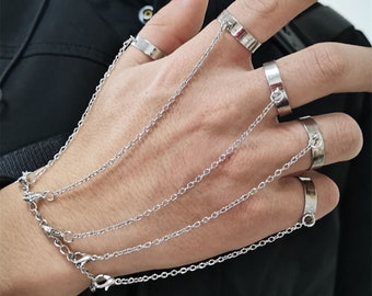 Five Finger Ring Bracelet - Etsy