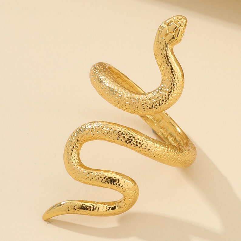 Adjustable Black Snake Ring Silver Snake Ring Gold Rings - Etsy