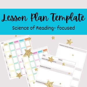 Lesson Plan Template/ Science of Reading Focus - Etsy