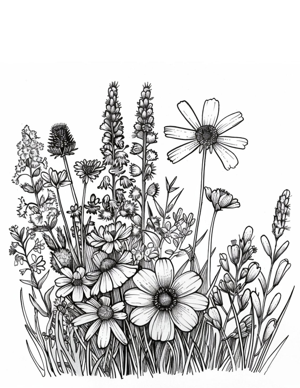 Mindful Coloring- Flowers - Etsy