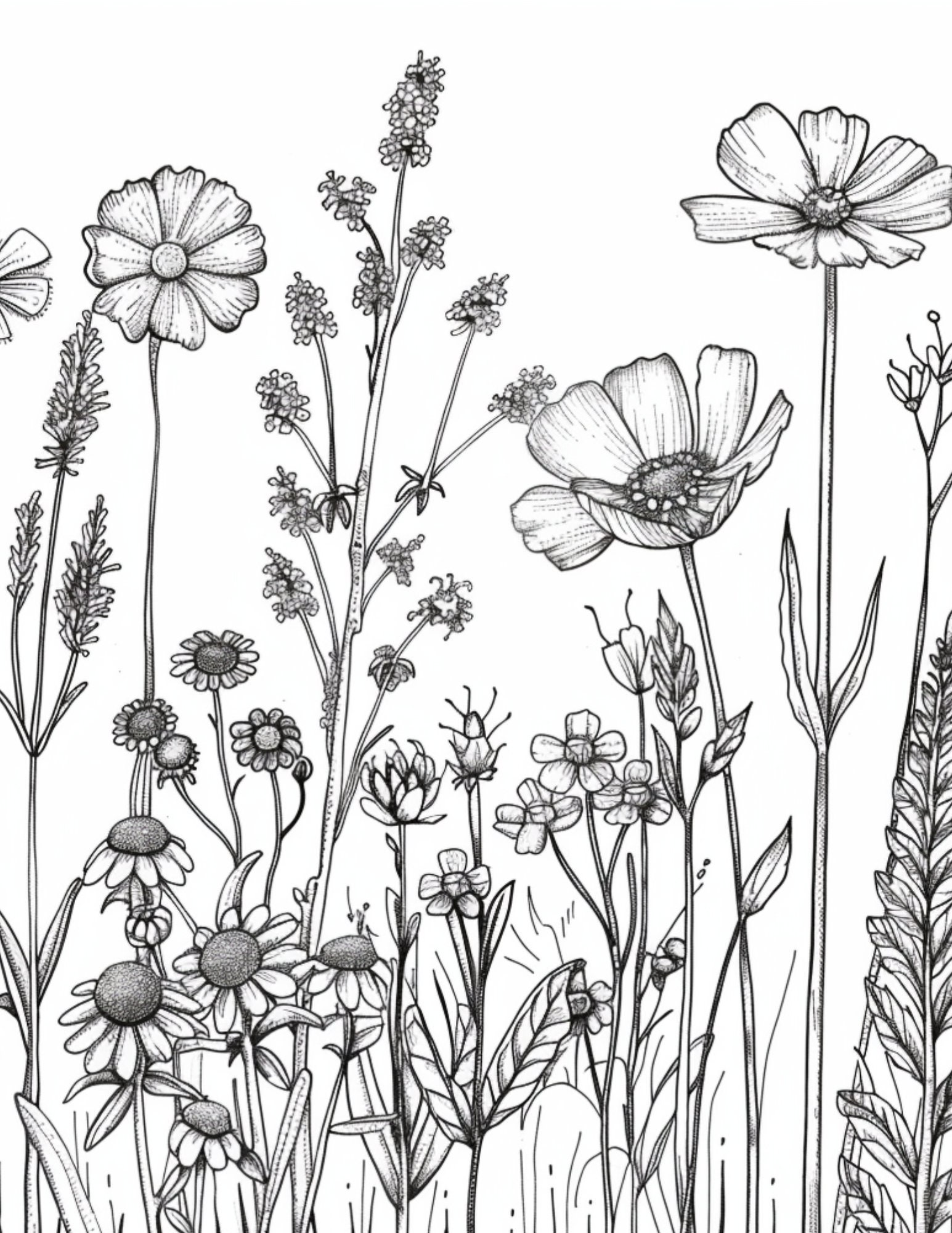 Mindful Coloring Flowers - Etsy