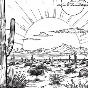 Mindful Coloring- Desert Life - Etsy