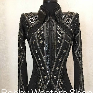 Western Show Jacket Best Selling Black With Black Base Show Rodeo Queen ...