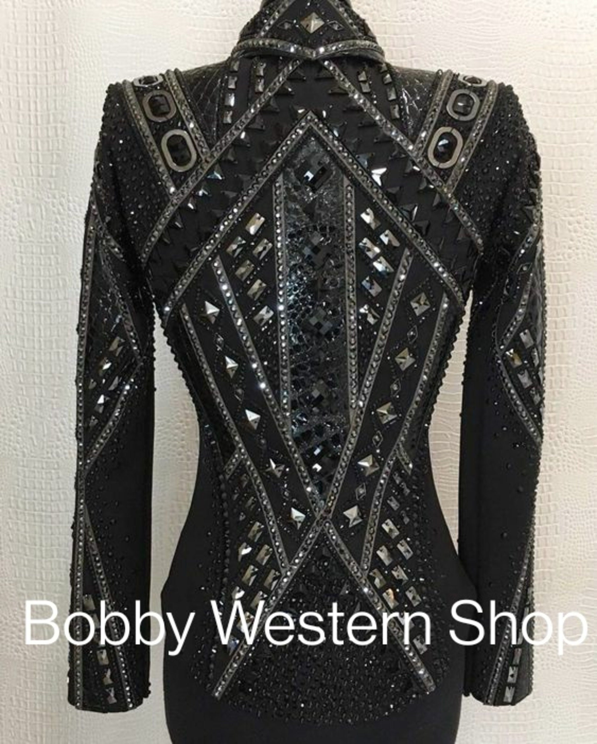 Western Show Jacket Best Selling Black With Black Base Show Rodeo Queen ...