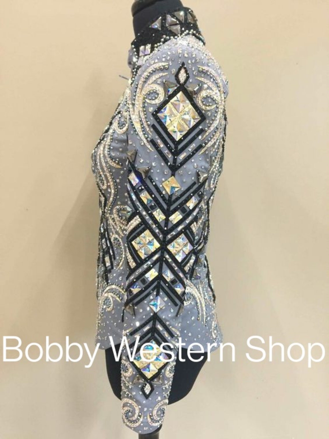 Latest Grey and Black With Black Base Western Show Jacket - Etsy