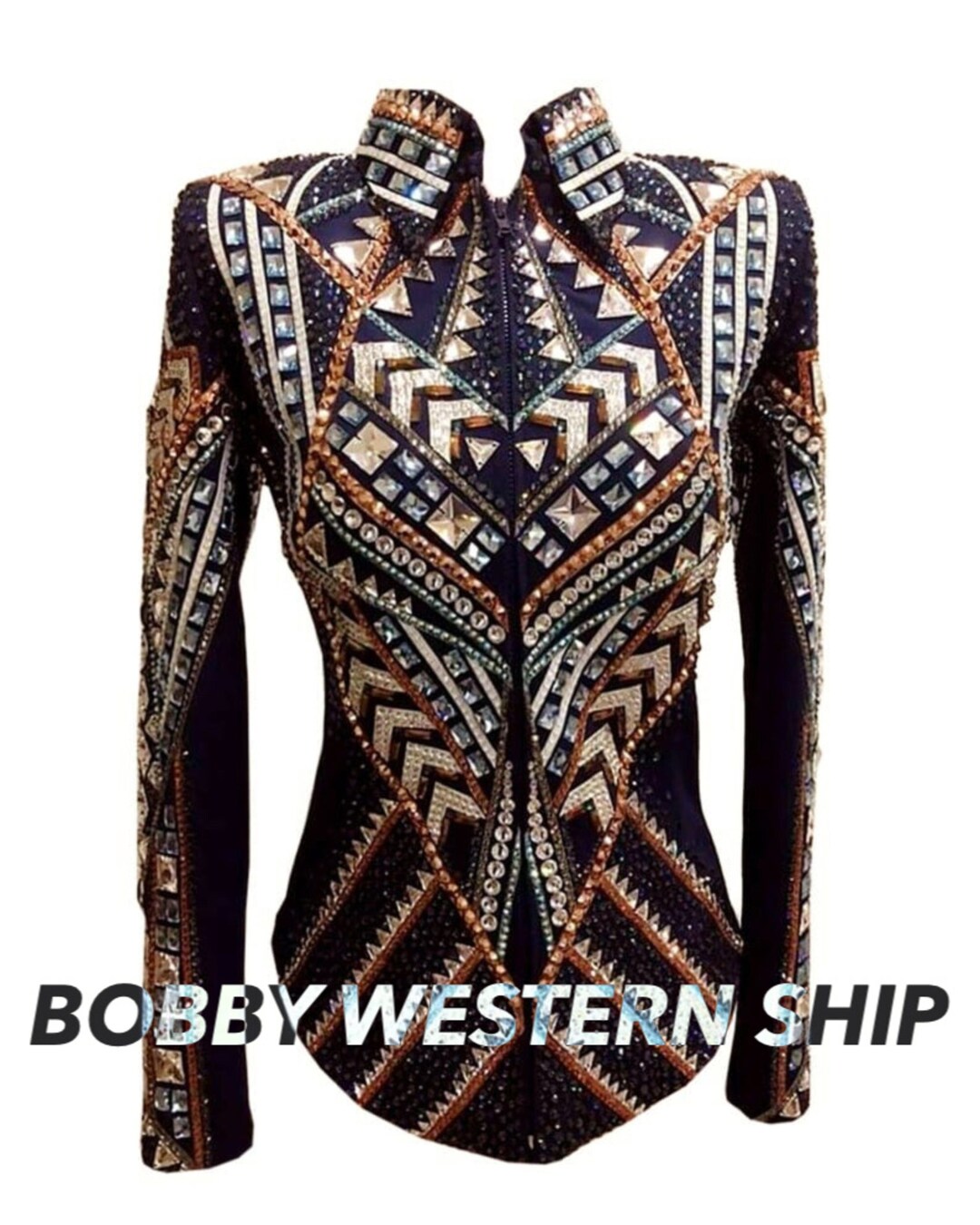 Custom Made Copper and Gold With Purple Base Show Jacket Rodeo Queen ...