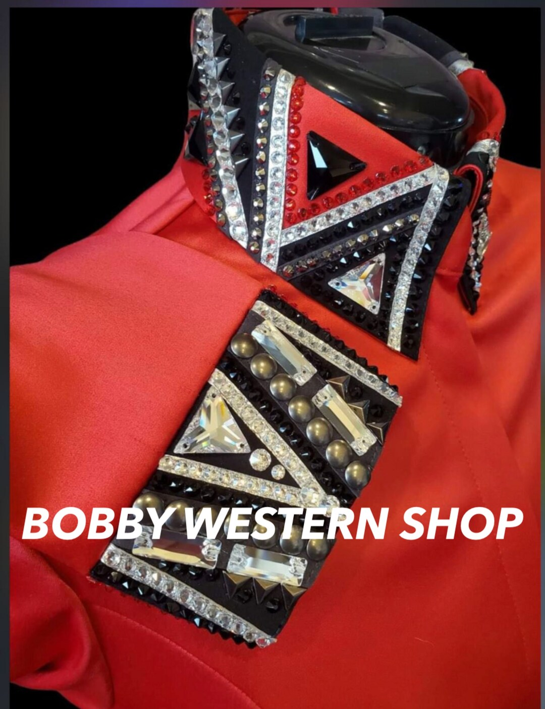 Western Red Show Shirt for Rodeo Queen Dress Horse Riding Showmanship ...