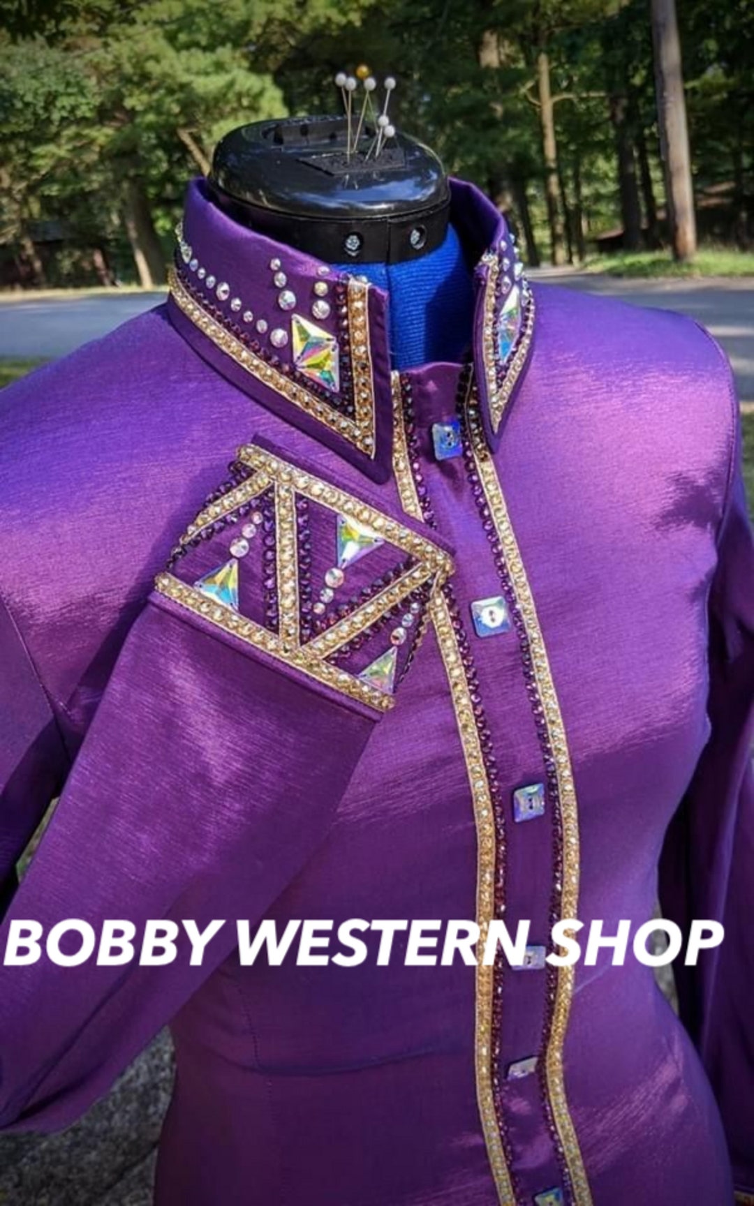 Purple Show Shirt for Rodeo Queen Dress Horse Riding Showmanship ...