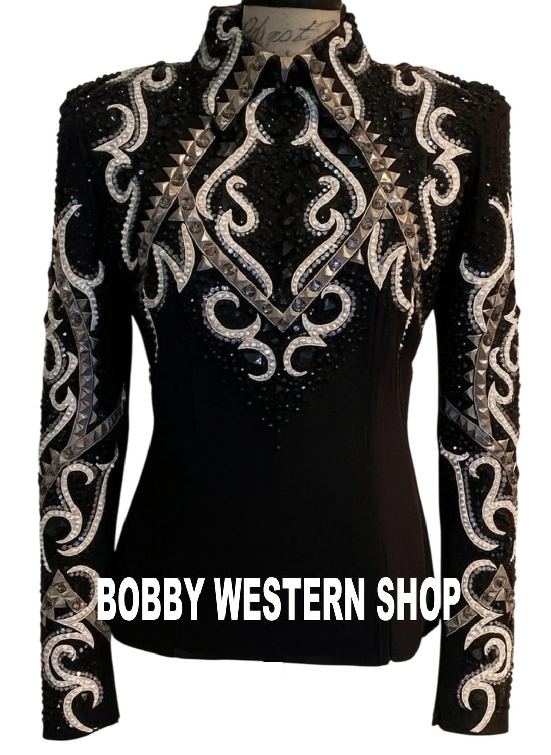 Western Pleasure Show Shirt , Custom Made SILVER AND WHITE Show Jacket ...