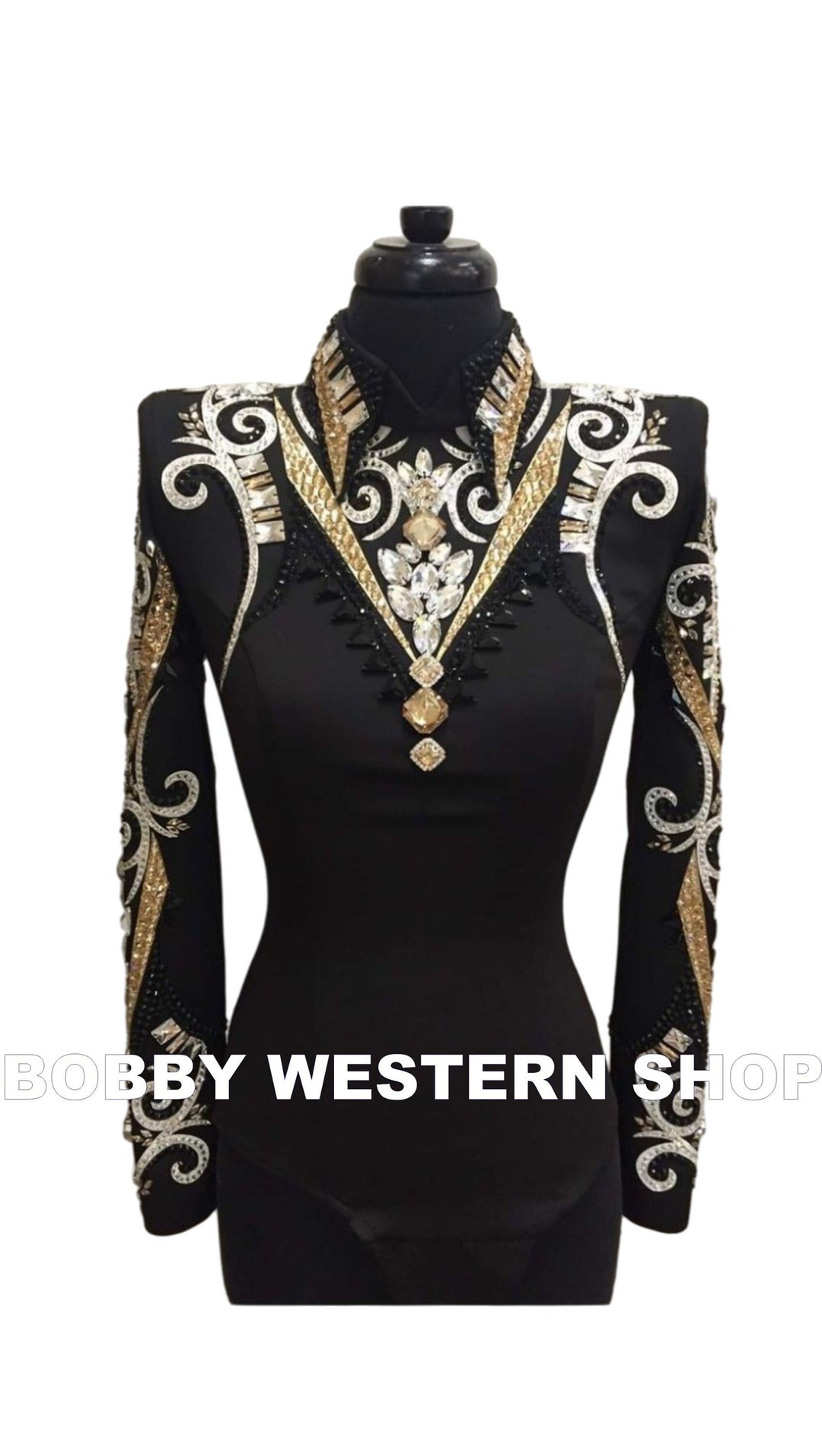 Custom Made Gold and Silver With Black Base CROTCH TOP/ Body Suit ...