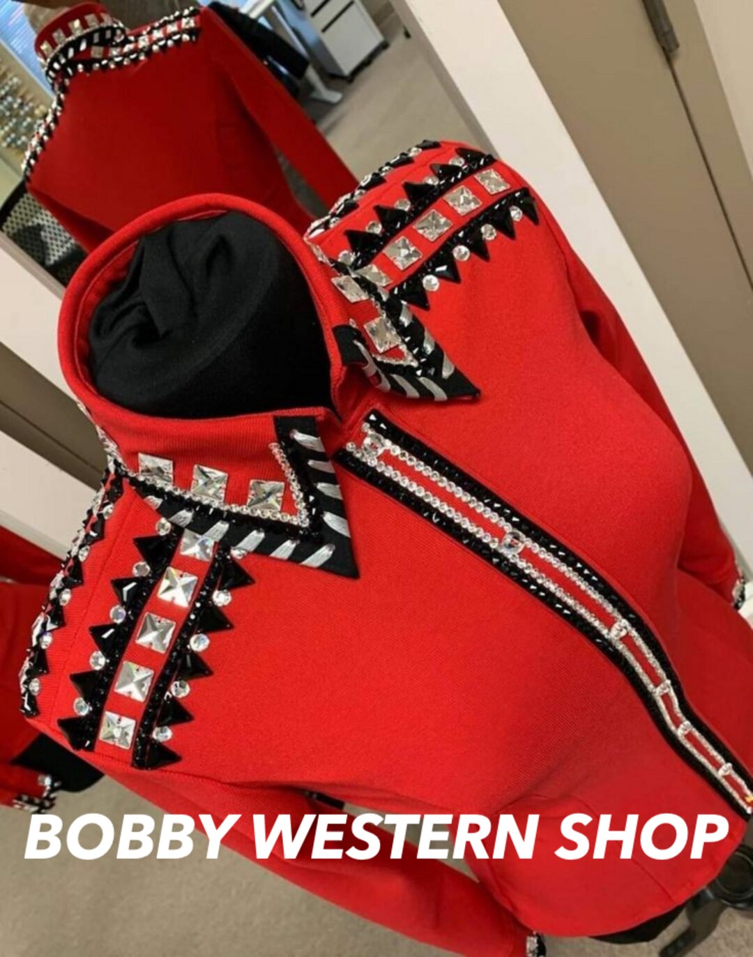 Western Red Show Shirt for Rodeo Queen Dress Horse Riding Shirt ...