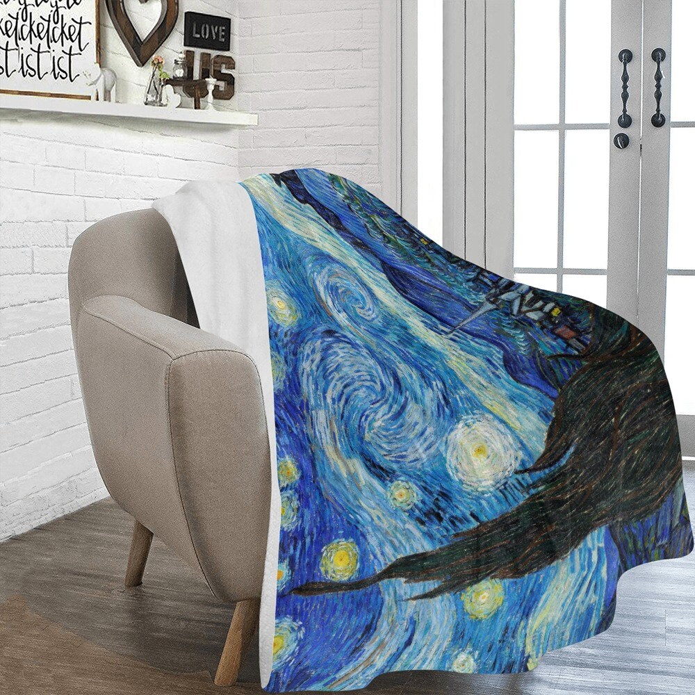 Vincent Van Gogh's Starry Night Ultra-soft Micro Fleece Blanket 60" X ...