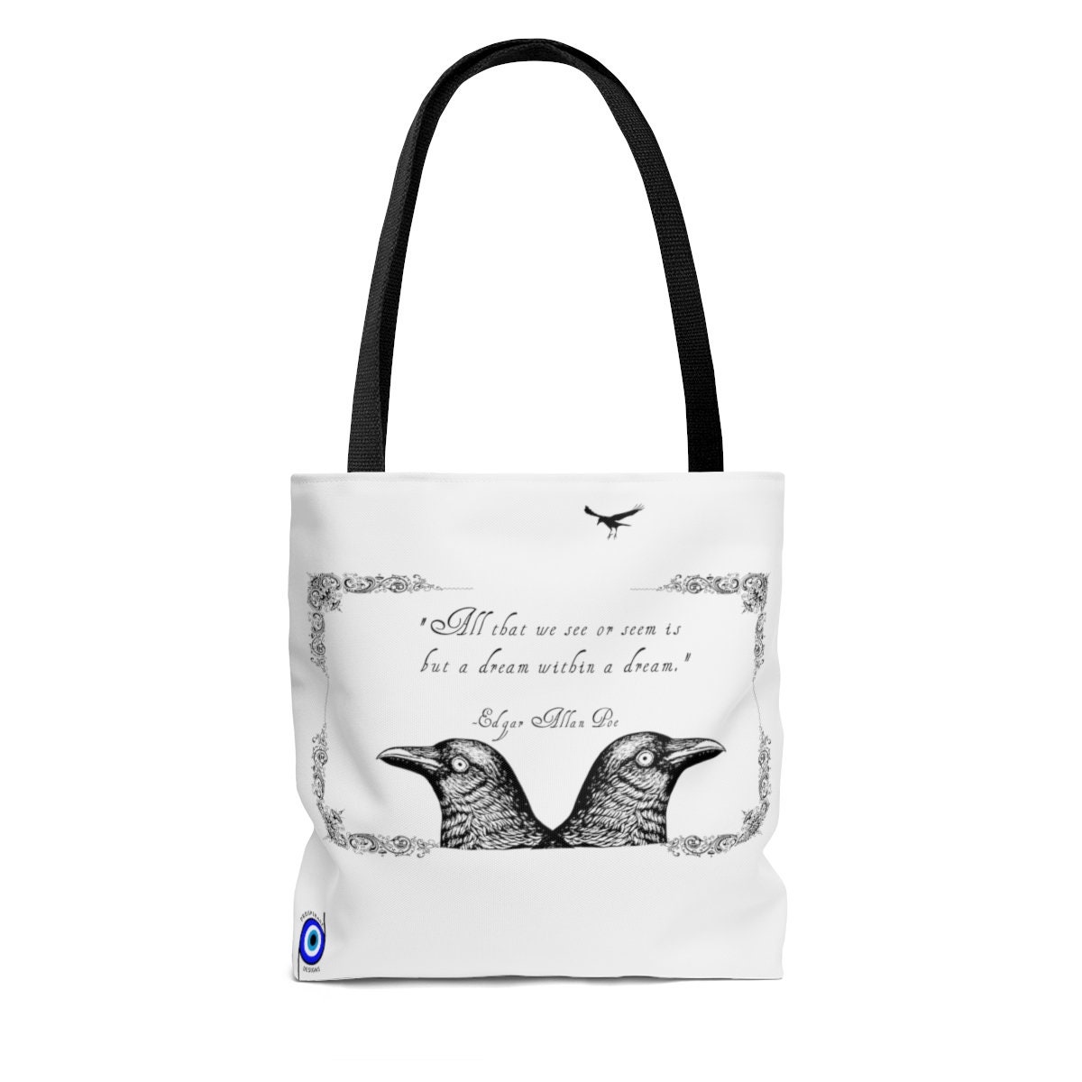 Edgar Allan Poe, Raven, Crow, Black Bird Double Sided Print Tote Bag - Etsy