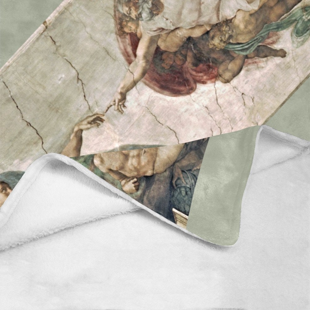 Michelangelo Creation of Adam Sistine Chapel Ultra-soft Micro Fleece ...