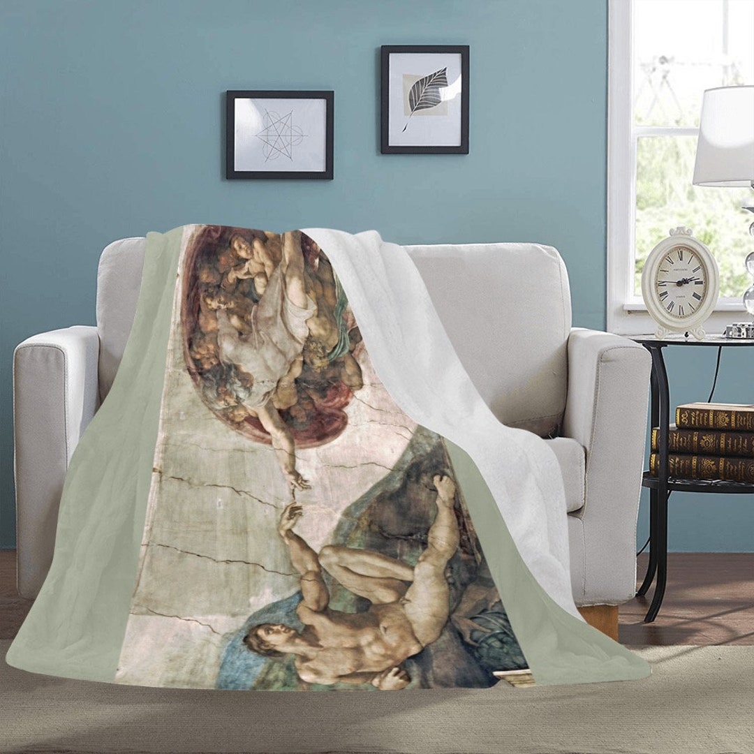 Michelangelo Creation of Adam Sistine Chapel Ultra-soft Micro Fleece ...