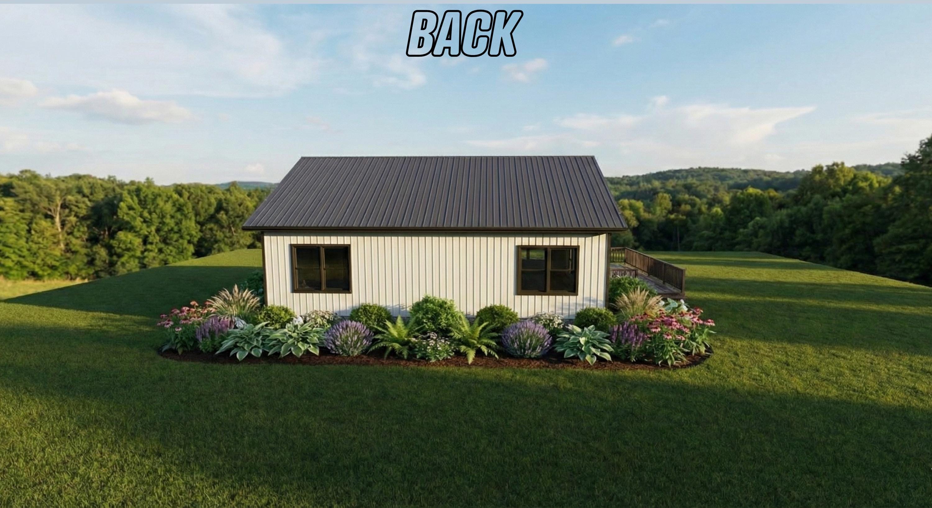 Simple House Plan | 2 Bedroom 2 Bathroom | Open Floor Concept | Instant ...