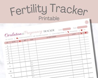 Printable OPK Test Sheet, Ovulation Test Strip Tracker, Fertility ...