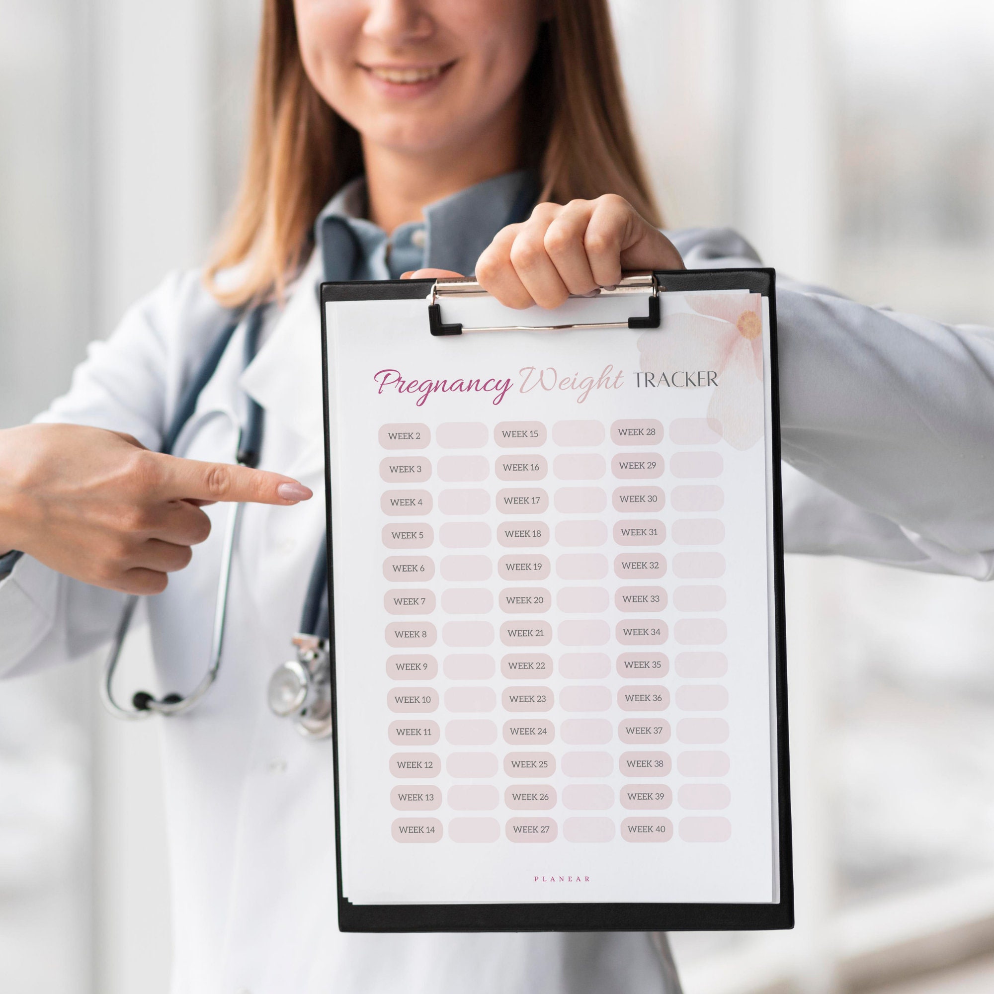 Pregnancy Weight Tracker Printable Healthy Baby Weight Gain - Etsy