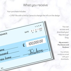 MANIFESTATION CHEQUE, Canva Editable Universal Check, Abundance Tool ...