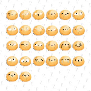 EMOJI FACES for Planners and Journals Digital Stickers for Goodnotes ...