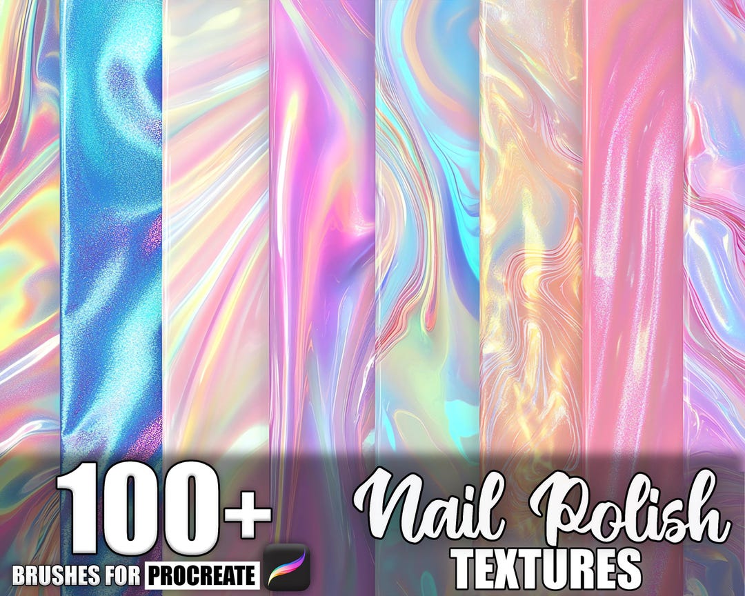 100+ Nail Polish Procreate Textures, Brushes for Procreate, Instant ...