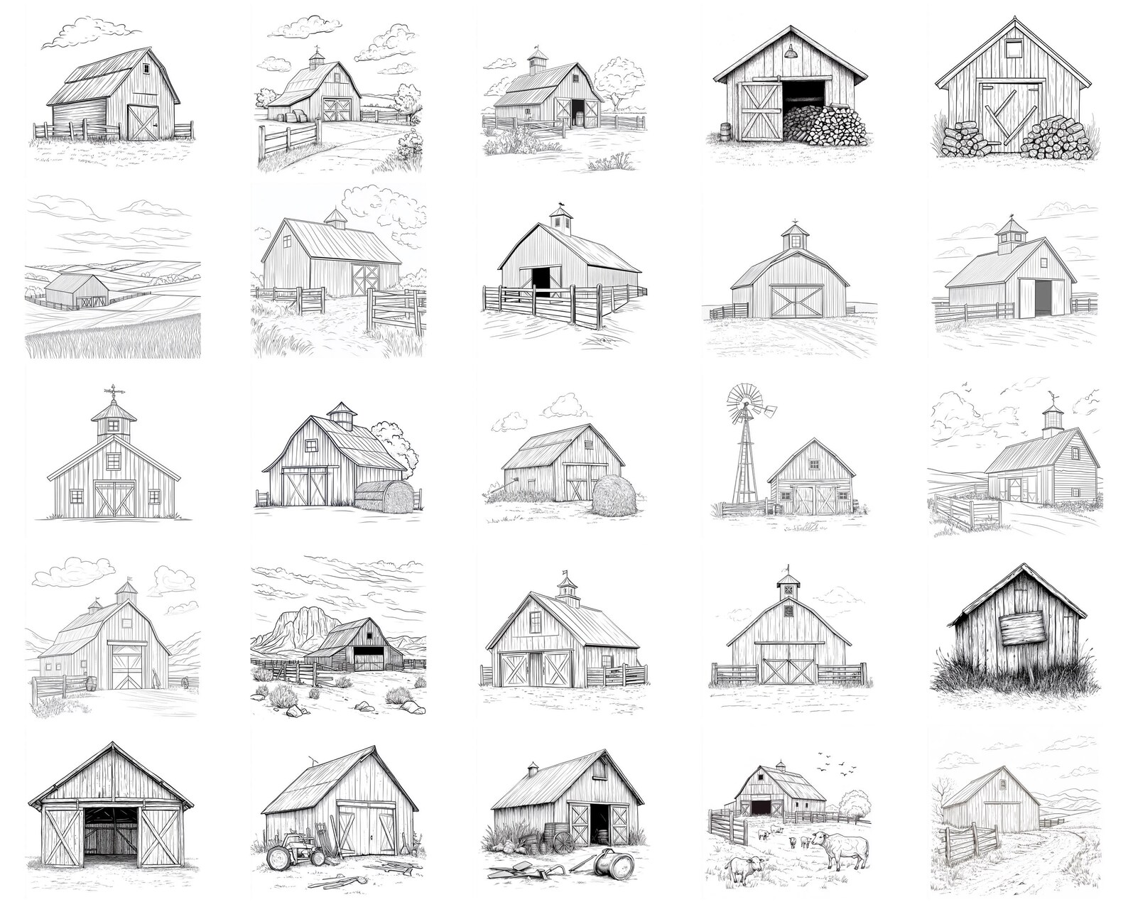 100 Western Barn Procreate Stamps, Brushes for Procreate, Instant ...