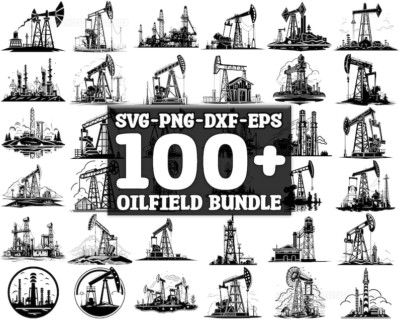 Oilfield SVG Bundle, Set of 100, Instant Digital Download, Png, Svg ...