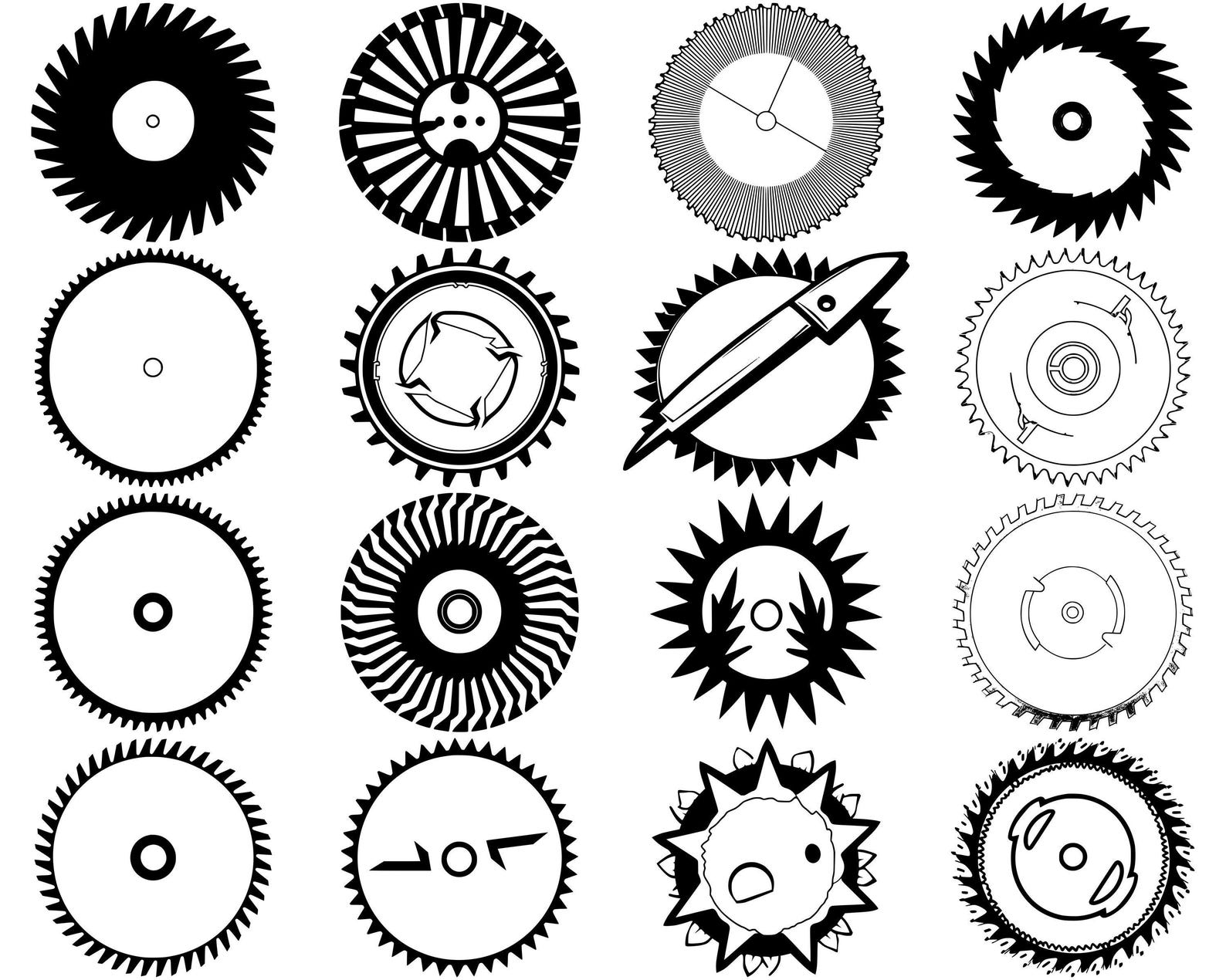 Saw Blade SVG Bundle, Set of 100, Instant Digital Download, Png, Svg ...