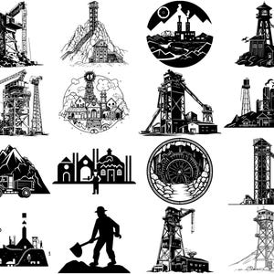Mining SVG Bundle, Set of 100, Instant Digital Download, Png, Svg, Eps ...