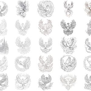 100+ Magical Phoenix Procreate Stamps, Brushes for Procreate, Instant ...