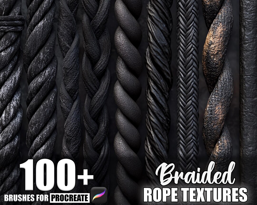 100+ Braided Rope Procreate Textures, Brushes for Procreate, Instant ...