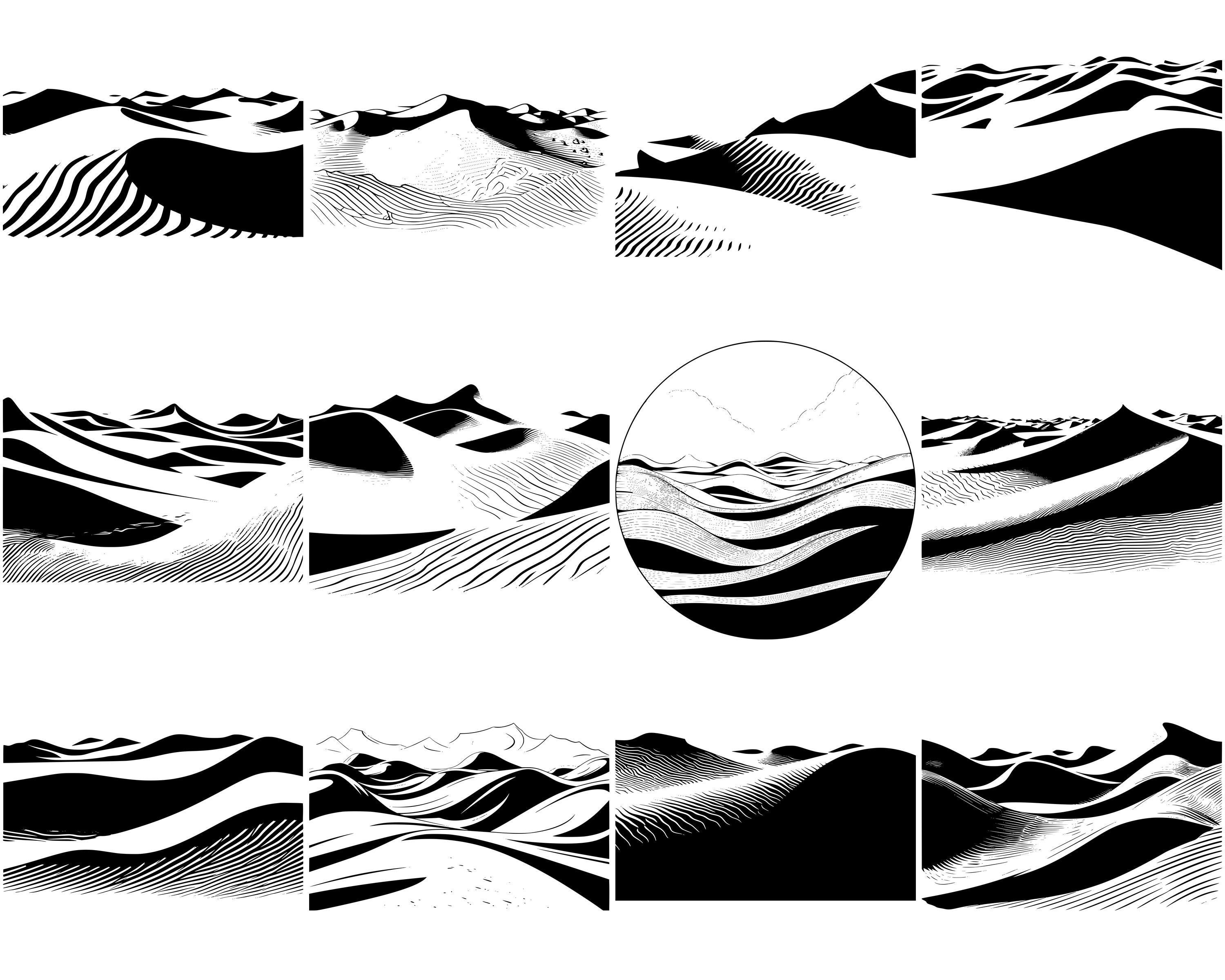 Sand Dunes SVG Bundle, Set of 100, Instant Digital Download, Png, Svg ...