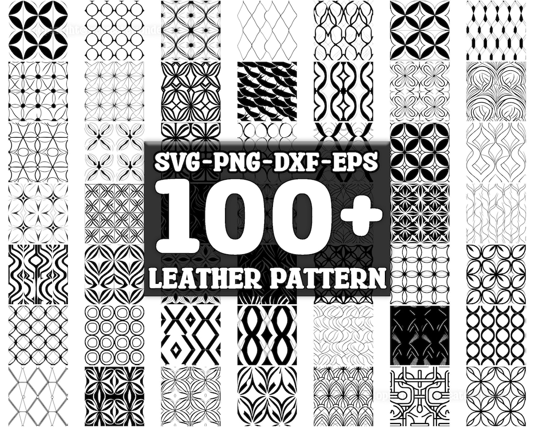 Leather Pattern SVG Bundle, Set of 100, Instant Digital Download, Png ...