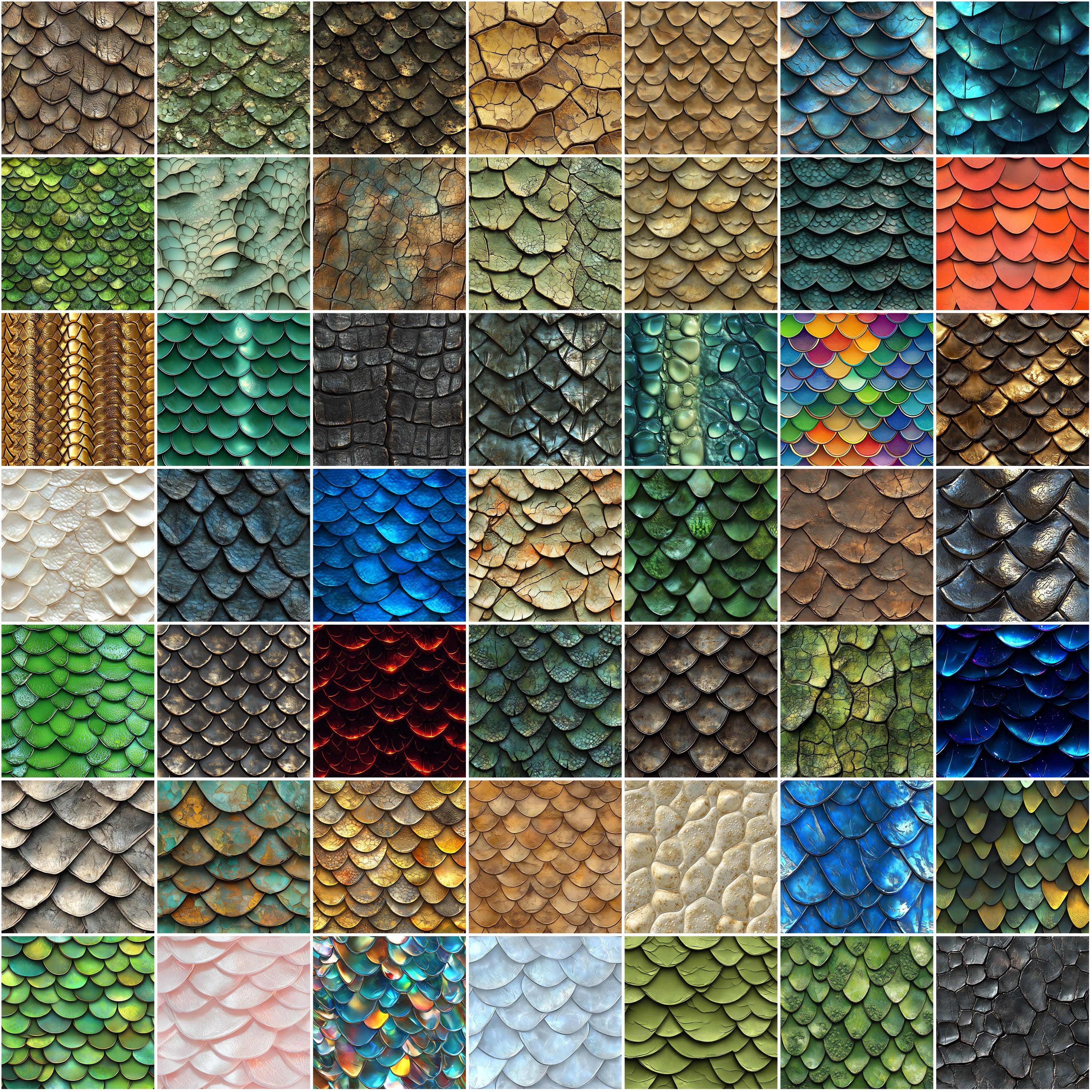 100+ Reptile Scales Procreate Textures, Brushes for Procreate, Instant ...
