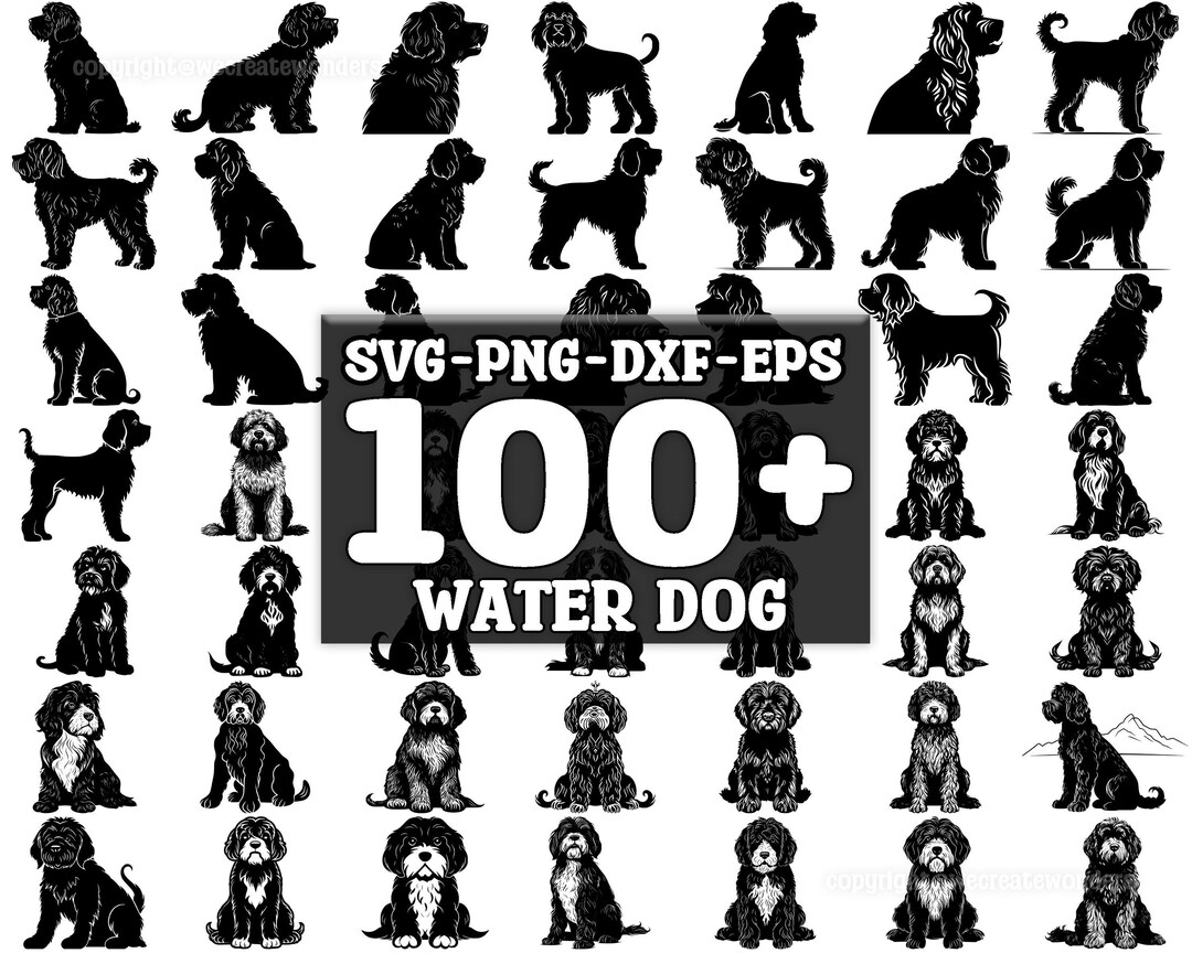 Water Dog SVG Bundle, Set of 100, Instant Digital Download, Png, Svg ...