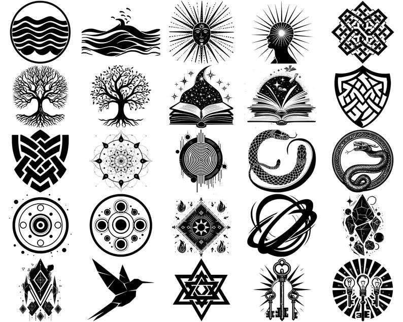 Alchemy Symbols SVG Bundle, Set of 100, Instant Digital Download, Png ...