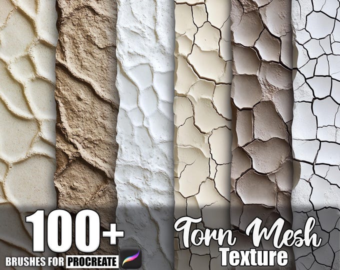 100+ Torn Mesh Texture Procreate Pattern Brushes | Seamless Textures ...