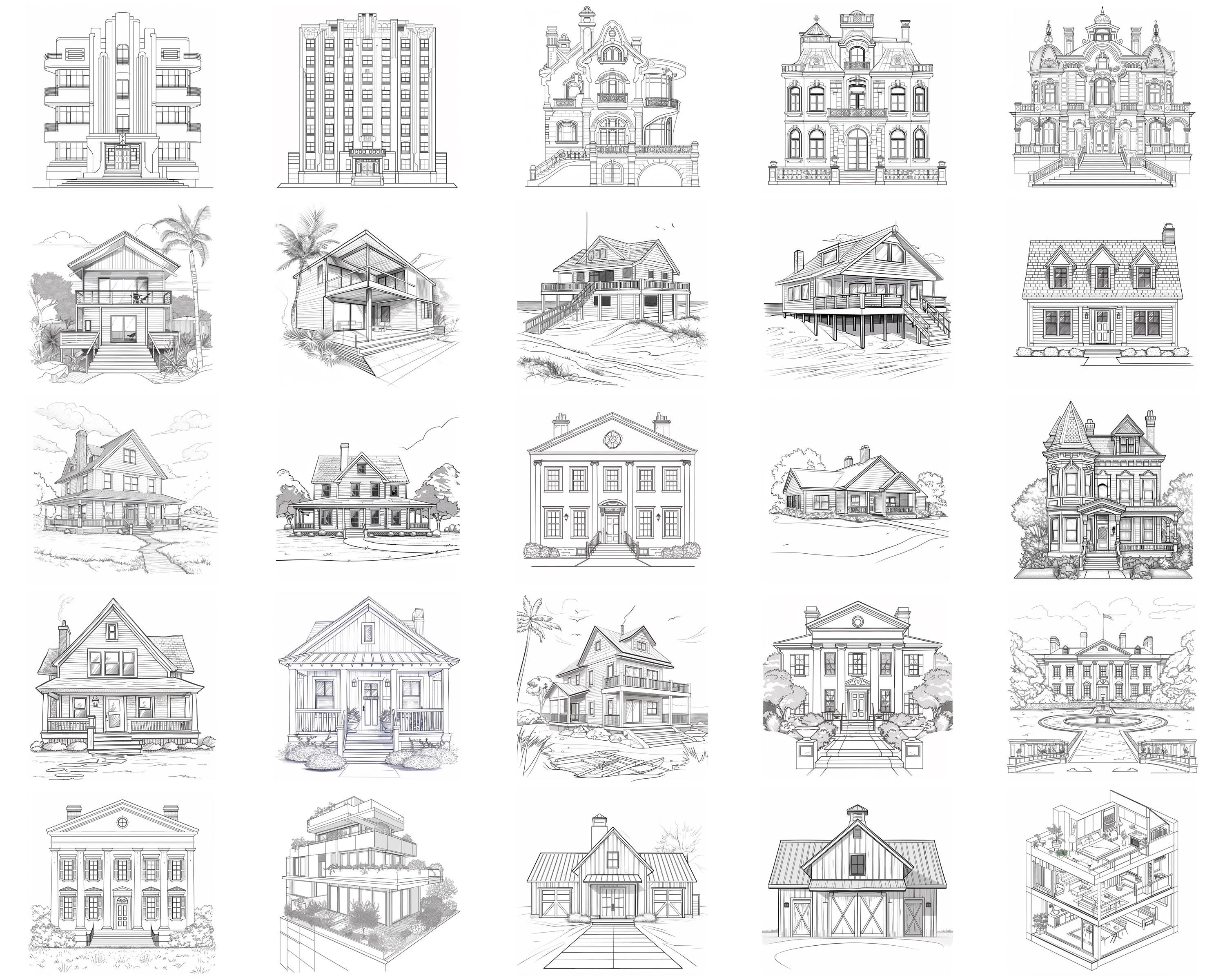 100+ Residential Architecture Procreate Stamps, Brushes for Procreate ...