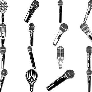 Microphone SVG Bundle, Set of 100, Instant Digital Download, Png, Svg ...