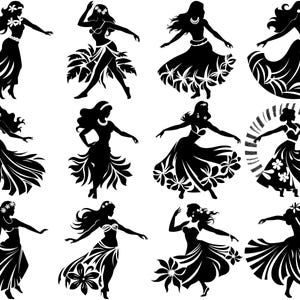 Hula Dancer SVG Bundle, Set of 100, Instant Digital Download, Png, Svg ...