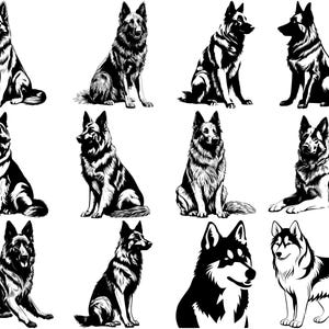Shiloh Shepherd SVG Bundle, Set of 100, Instant Digital Download, Png ...