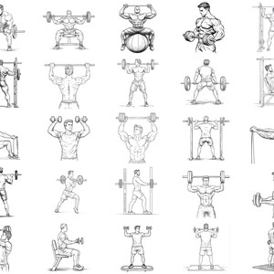 100+ Man Lifting Weights Procreate Stamps, Brushes for Procreate ...