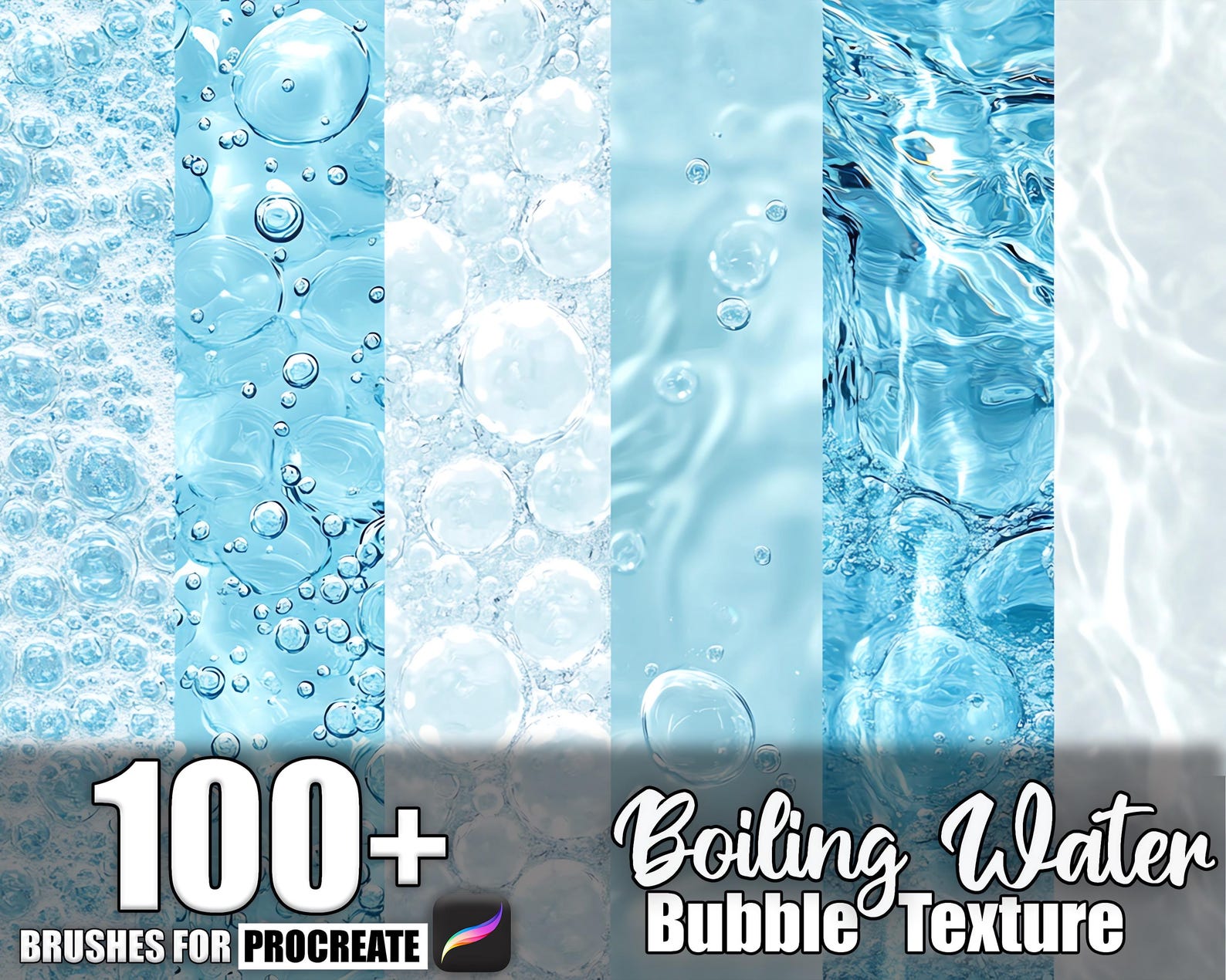 100+ Boiling Water Bubble Top Procreate Textures, Brushes for Procreate ...