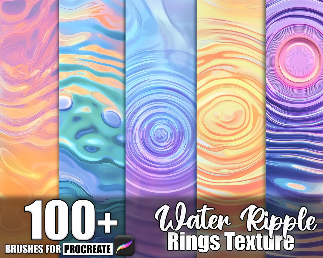 100+ Water Ripple Rings Procreate Textures, Brushes for Procreate ...