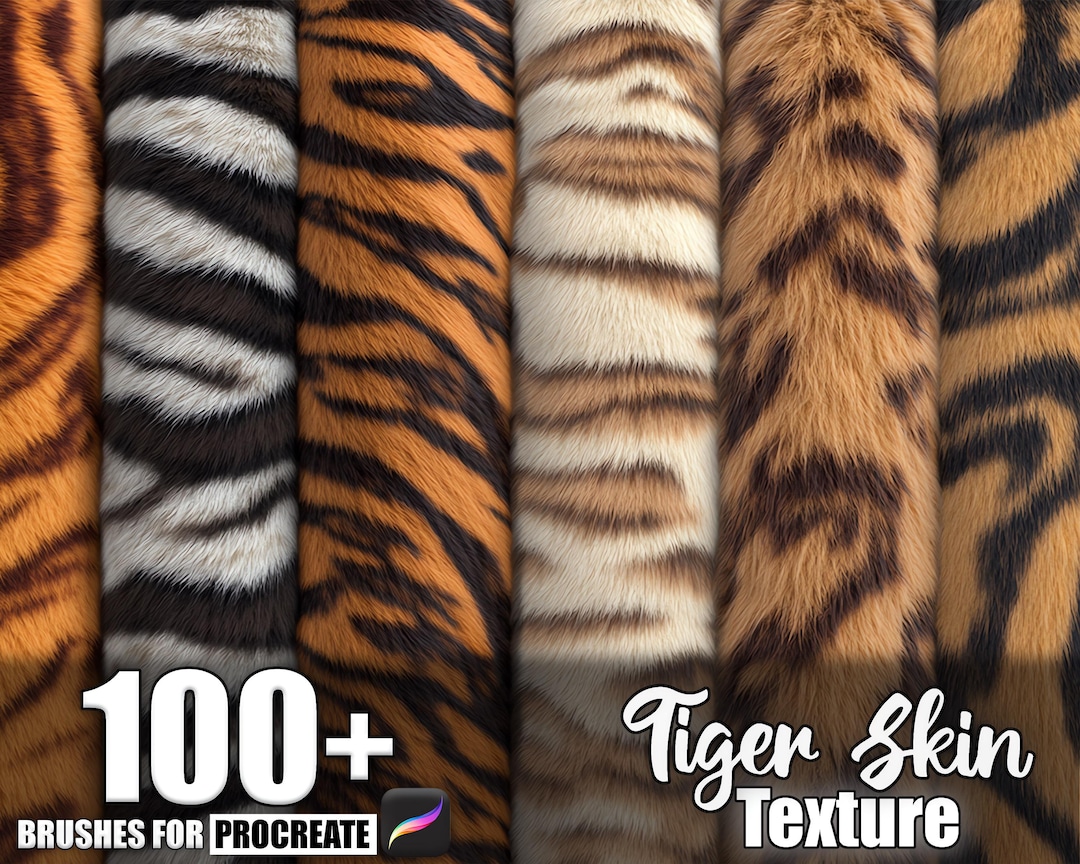 100+ Tiger Skin Procreate Textures, Brushes for Procreate, Instant ...