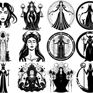 Goddess Hecate SVG Bundle, Set of 100, Instant Digital Download, Png ...