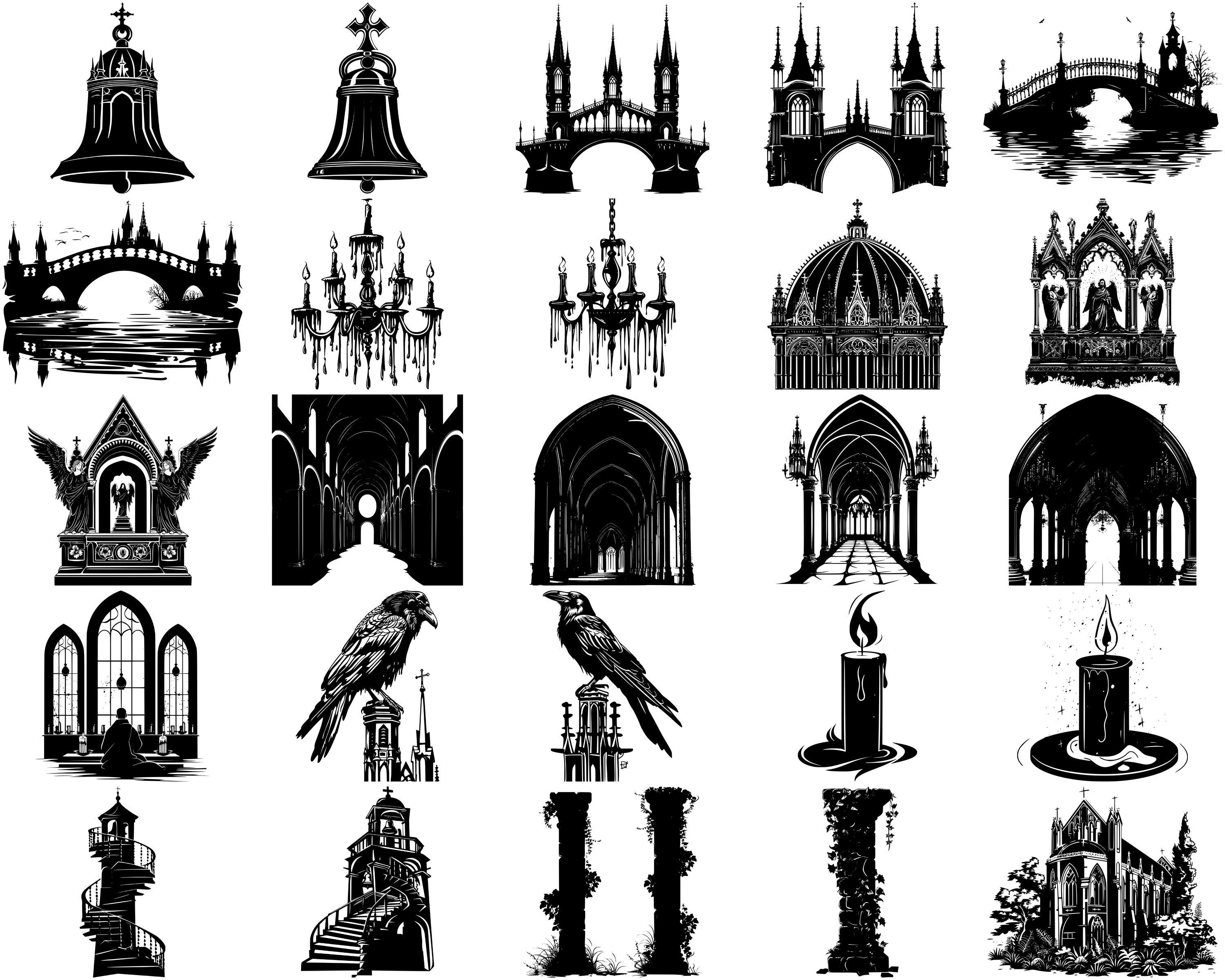 Eternal Spires SVG Bundle, Set of 100, Instant Digital Download, Png ...